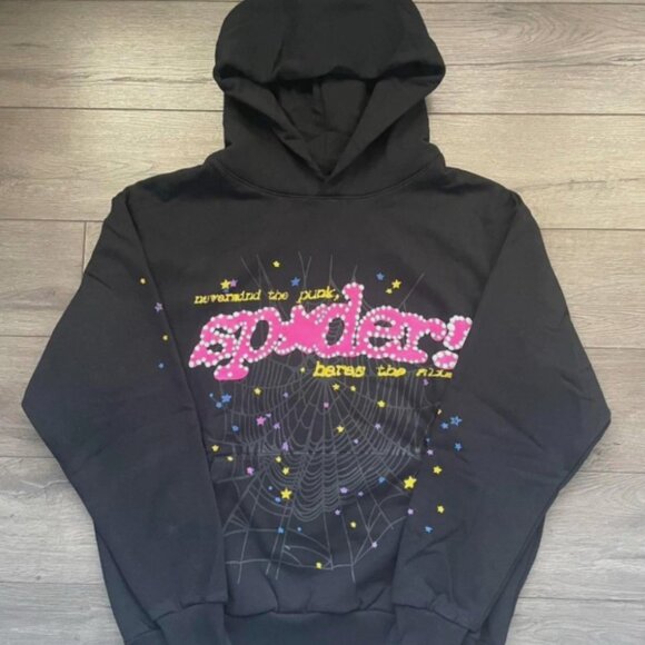 Sp5der | Sweaters | Brand New Sp5der Pnk V Black Hoodie | Poshmark